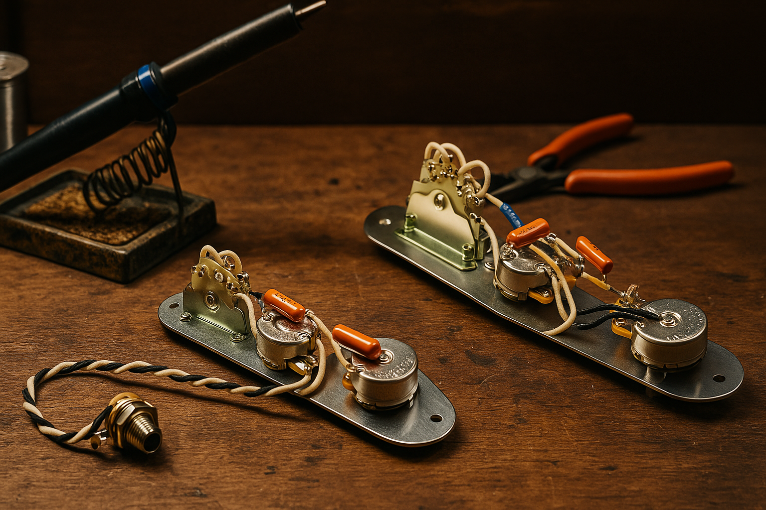 Pre-Wired Telecaster Compatible Wiring Kit CTS pots, Orange Drops, CRL ...